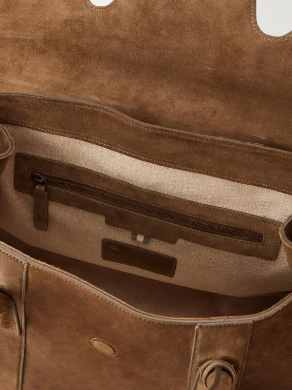 Officine Creative Suede Weekend Bag