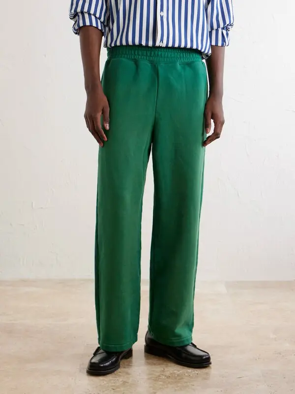 Aimé Leon Dore Straight-leg Logo-appliquéd Cotton-jersey Sweatpants