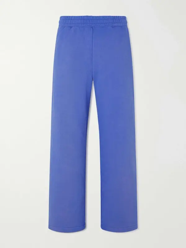 Aimé Leon Dore Straight-leg Logo-appliquéd Cotton-jersey Sweatpants - Navy