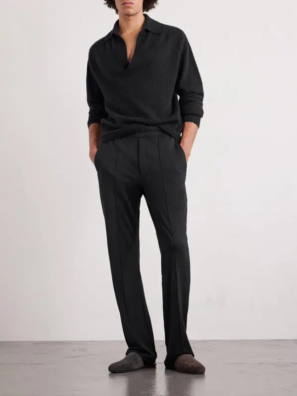 TOM FORD Straight-leg Wool, Silk And Cashmere-blend Sweatpants