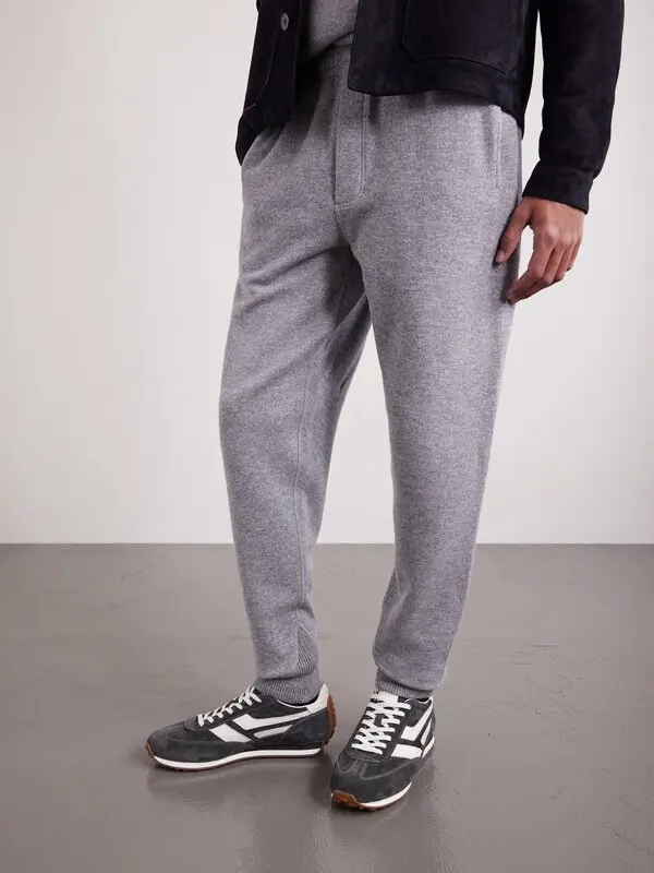 TOM FORD Mick Suede And Leather Sneakers - Gray