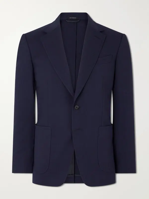 TOM FORD Atticus Wool-blend Blazer - Blue