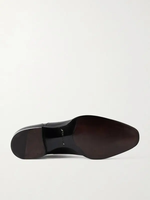 TOM FORD Elkan Burnished-leather Oxford Shoes