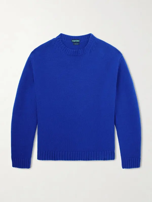TOM FORD Wool And Cashmere-blend Sweater - Blue