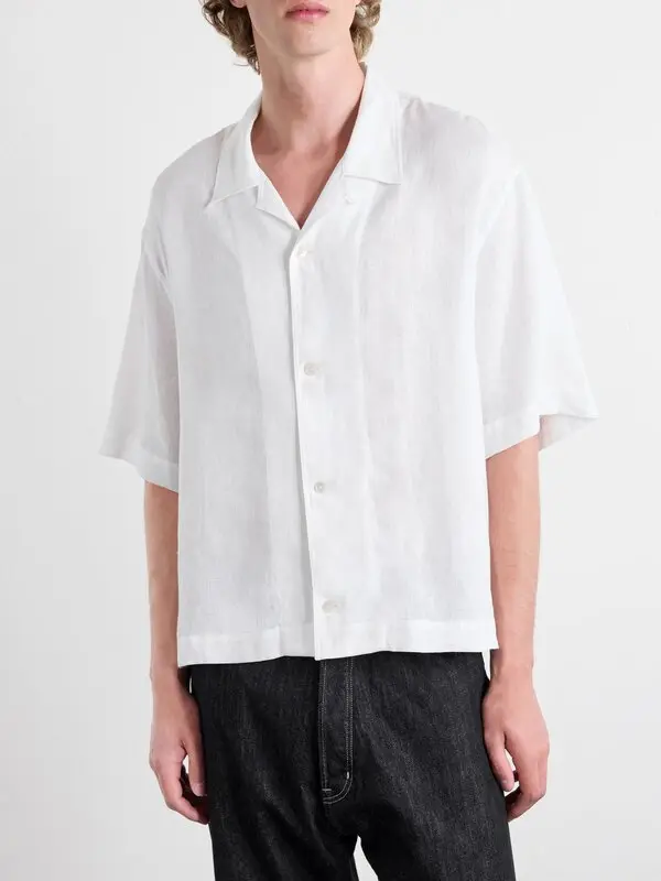 Studio Nicholson Convertible-collar Linen Shirt