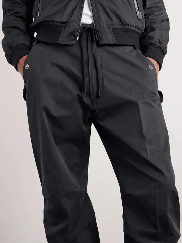 TOM FORD Straight-leg Cotton-twill Drawstring Trousers