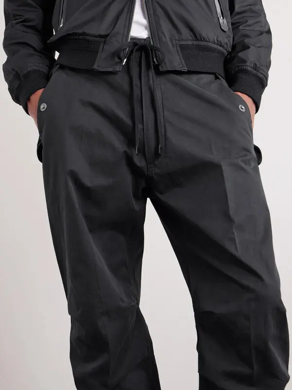 TOM FORD Straight-leg Cotton-twill Drawstring Trousers