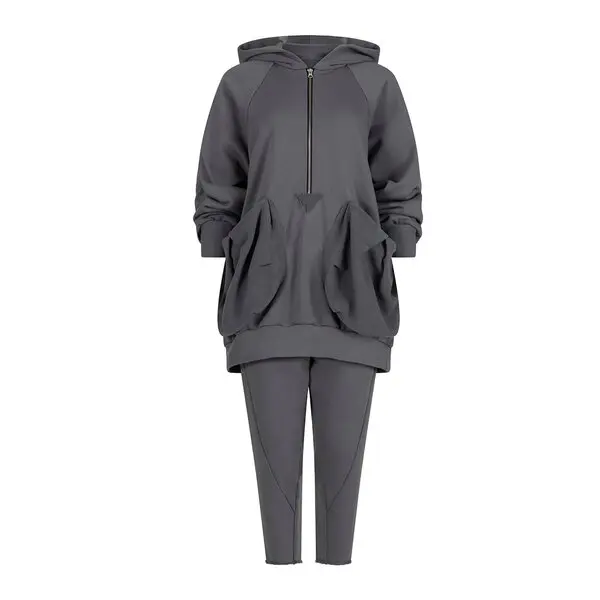 CLOTHES BY LOCKER ROOM Steel Zip Hoodie & Jogger Set - Grey