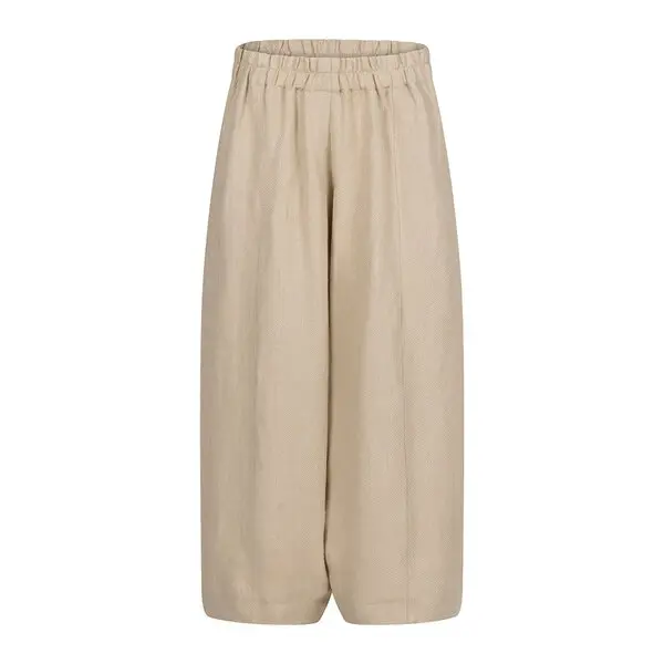 CLOTHES BY LOCKER ROOM Relaxed Beige Wide-leg Pants - Brown