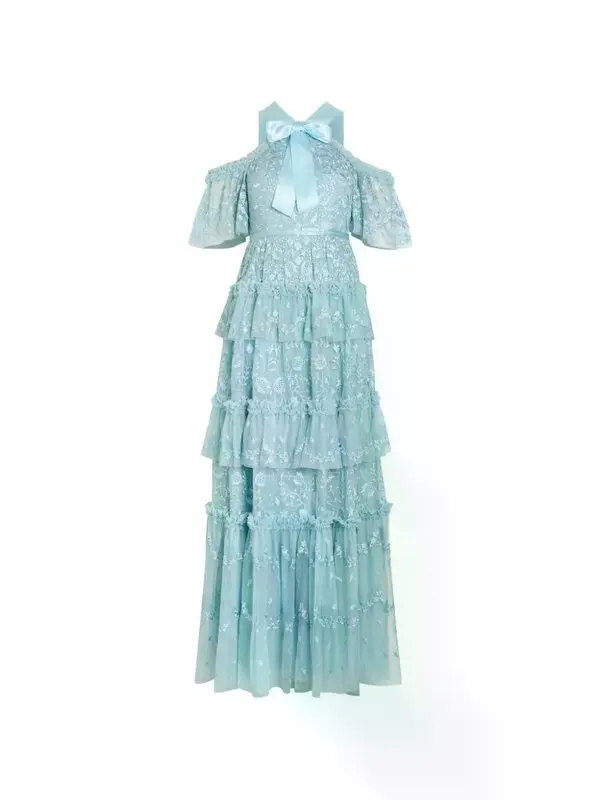 NEEDLE & THREAD Primrose Floral-embroidered Maxi Dress