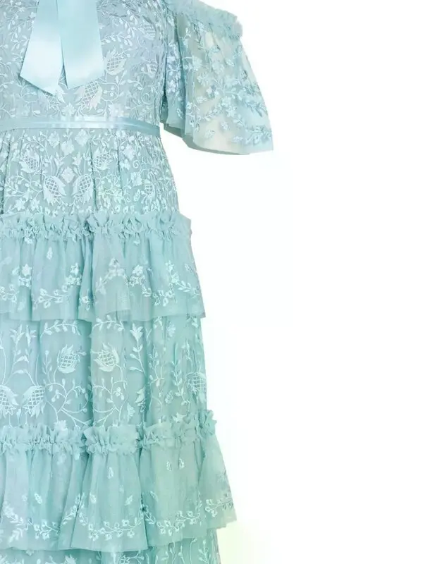 NEEDLE & THREAD Primrose Floral-embroidered Maxi Dress