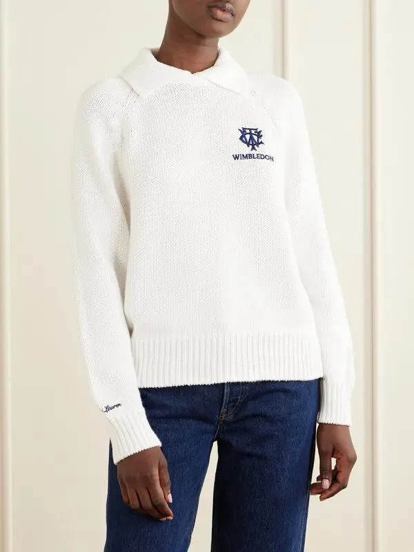 Polo Ralph Lauren Wimbledon Logo-embroidered Cotton Sweater