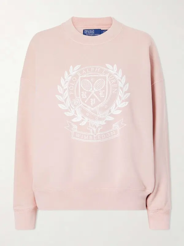 Polo Ralph Lauren Wimbledon Logo-printed Cotton-blend Jersey Sweatshirt
