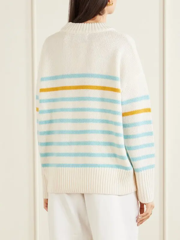 LA LIGNE Marin Striped Wool And Cashmere-blend Sweater - Multi