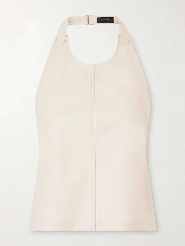 Wardrobe.NYC Cotton-blend Halterneck Top