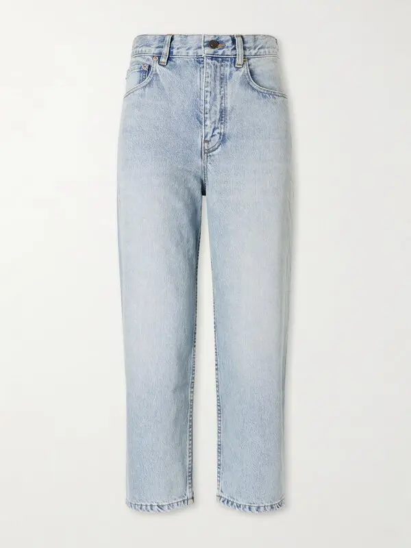 Balenciaga Jackie Mid-rise Straight-leg Capri Jeans - Blue