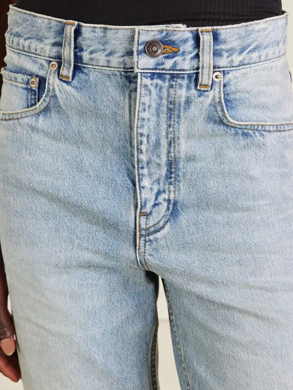 Balenciaga Jackie Mid-rise Straight-leg Capri Jeans - Blue