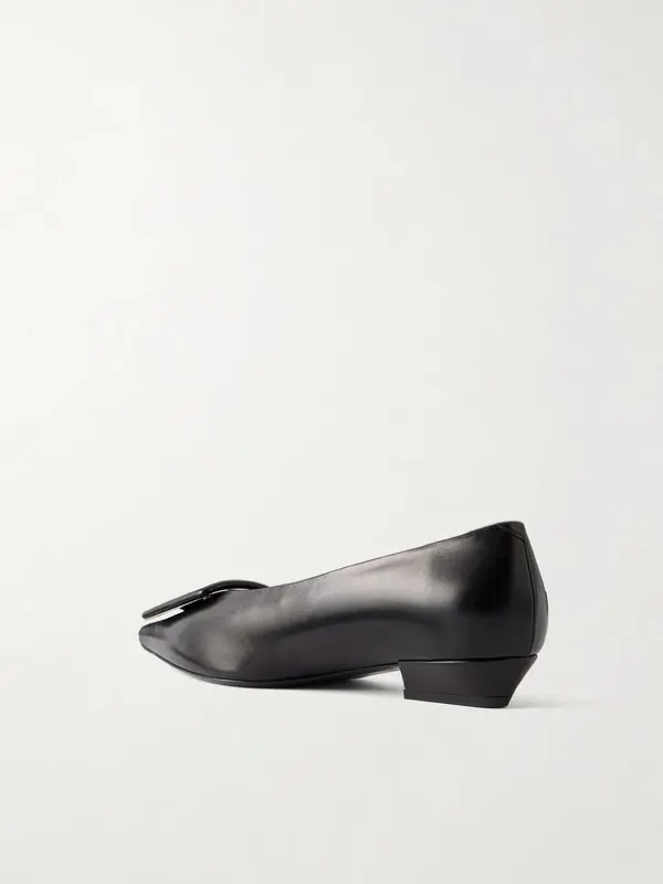 ROGER VIVIER Viv In The City" Leather Ballet Flats - Black