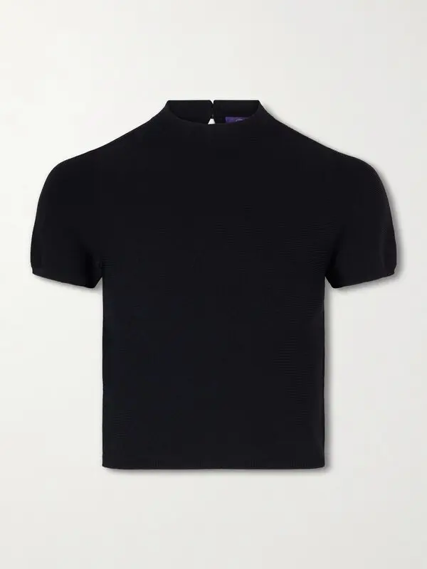 Ralph Lauren Ribbed Knit T-shirt - Black