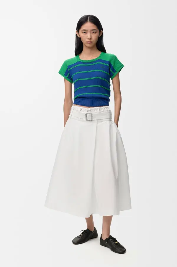 Loewe Skirt In Cotton - White