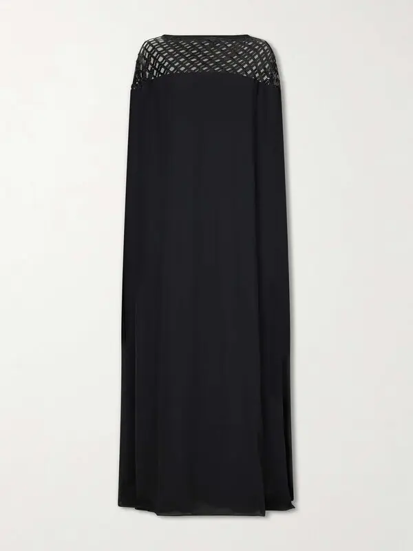 DIMA AYAD Sequin-embellished Crepe Gown - Black