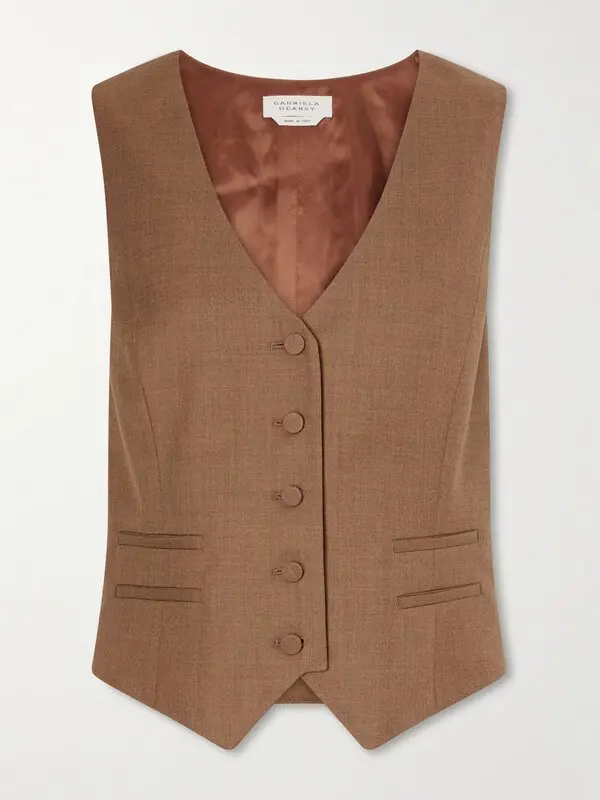 Gabriela Hearst Coleridge Wool Vest - Brown