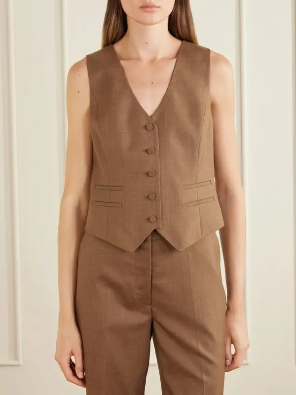 Gabriela Hearst Coleridge Wool Vest - Brown