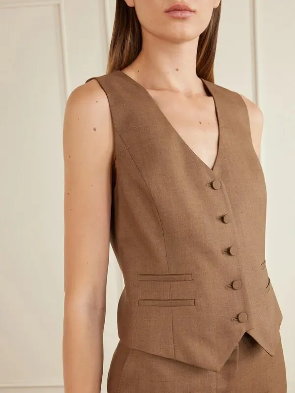 Gabriela Hearst Coleridge Wool Vest - Brown