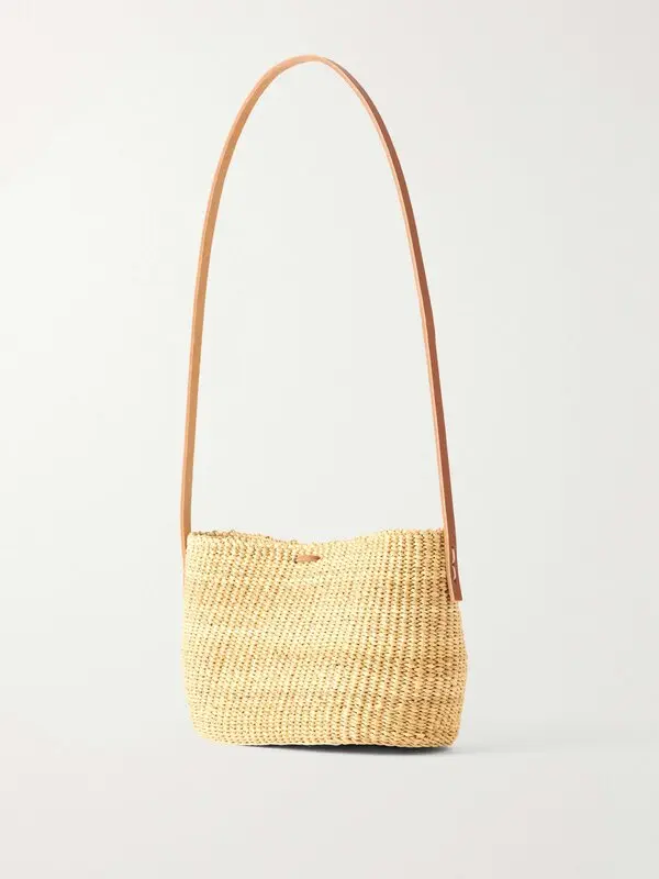 Muuñ Nina Raffia Shoulder Bag - Neutral
