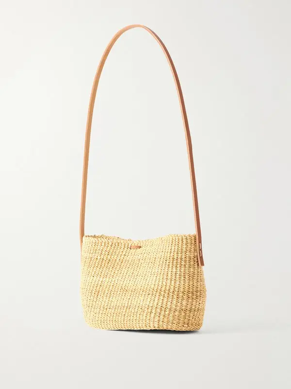 Muuñ Nina Raffia Shoulder Bag - Neutrals