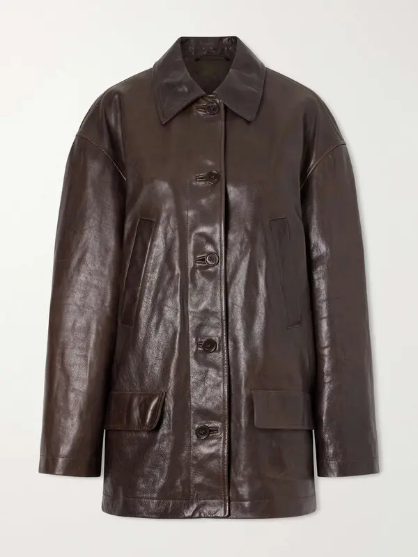 Balenciaga Leather Jacket - Brown