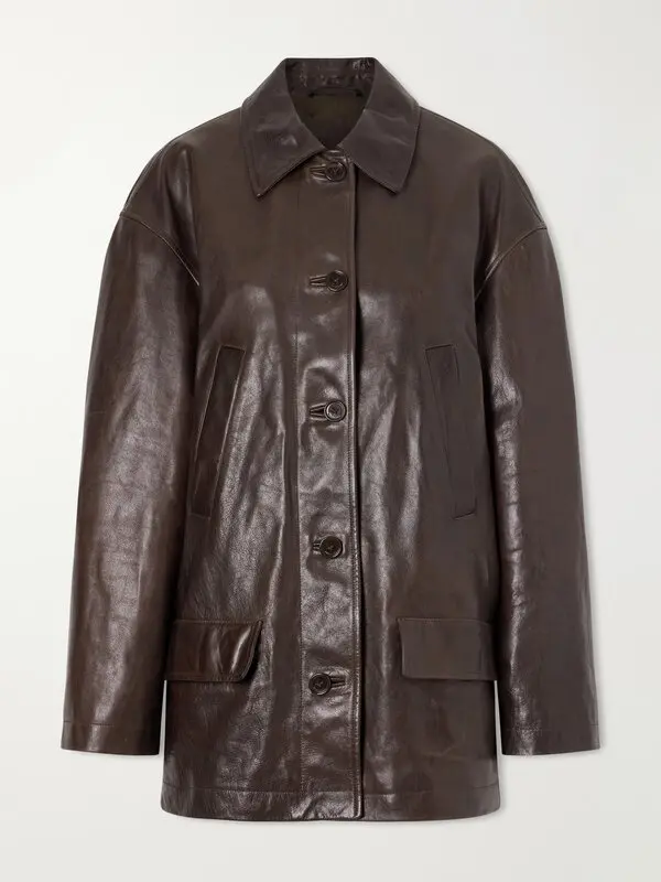 Balenciaga Leather Jacket - Brown