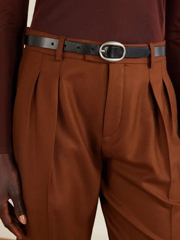 Saint Laurent Pleated Cashmere Shorts