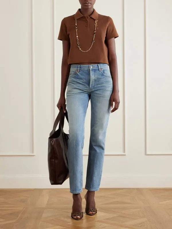 Saint Laurent High-rise Straight-leg Selvedge Denim Jeans