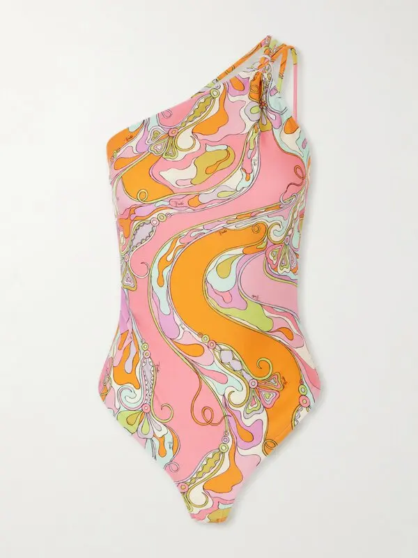 Emilio Pucci Embellished Printed One-piece Swimsuit - Pink