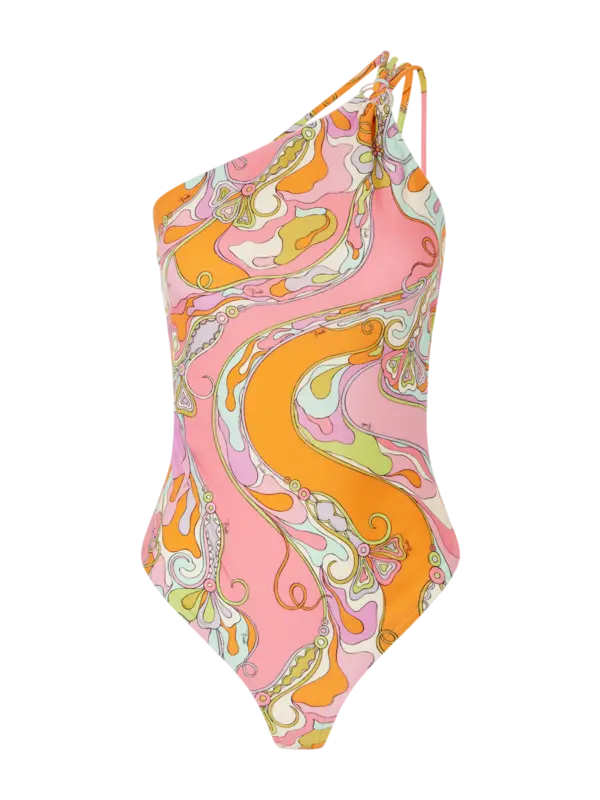 Emilio Pucci Embellished Printed One-piece Swimsuit - Pink