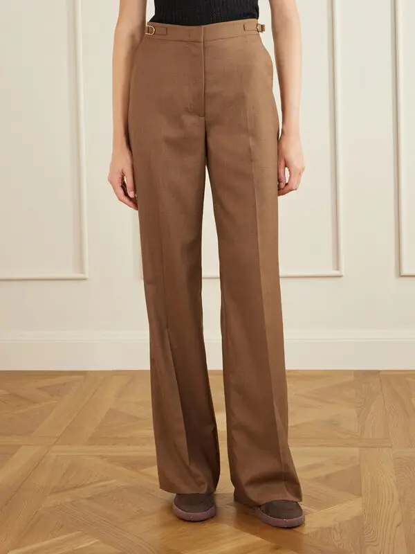 Gabriela Hearst Vesta Wool And Silk Blend Tailored Pants