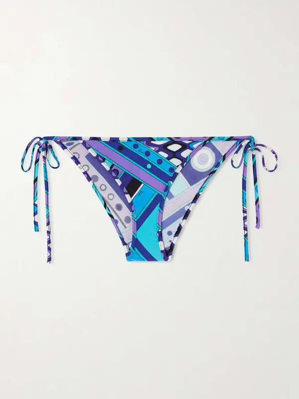 Emilio Pucci Printed Bikini Briefs - Turquoise
