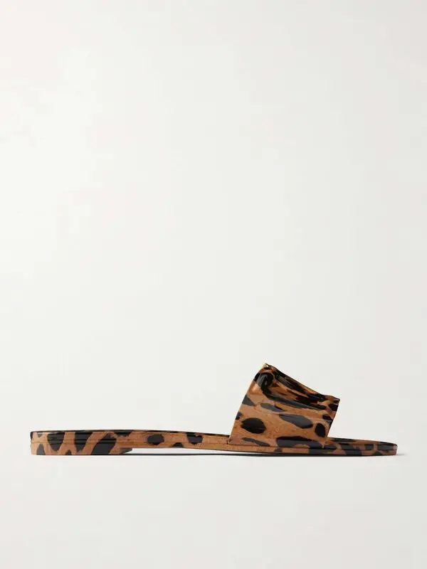 Dolce & Gabbana Bianca Leopard-print Rubber Slides - Leopard Print