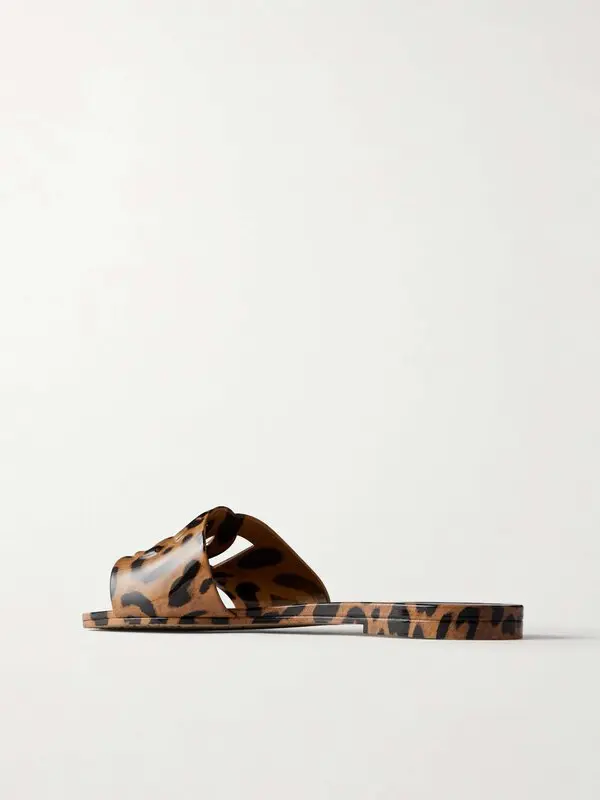 Dolce & Gabbana Bianca Leopard-print Rubber Slides - Leopard Print