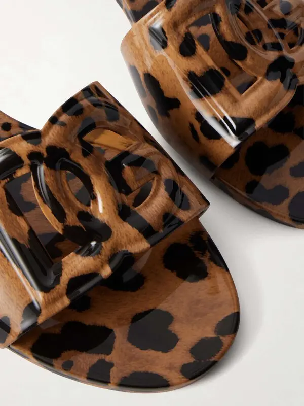 Dolce & Gabbana Bianca Leopard-print Rubber Slides - Leopard Print