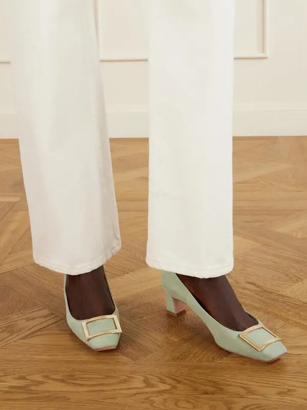 ROGER VIVIER Belle Vivier Trompette 45 Suede Pumps