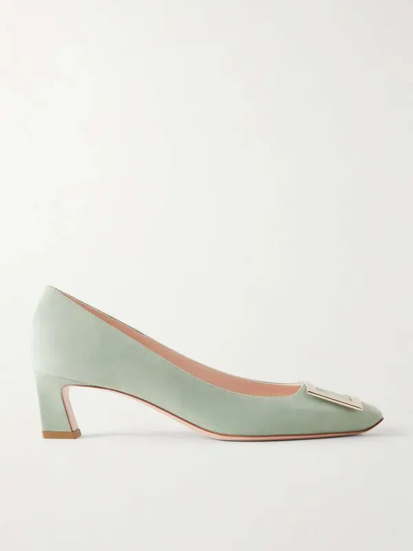 ROGER VIVIER Belle Vivier Trompette 45 Suede Pumps
