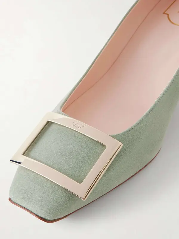 ROGER VIVIER Belle Vivier Trompette 45 Suede Pumps