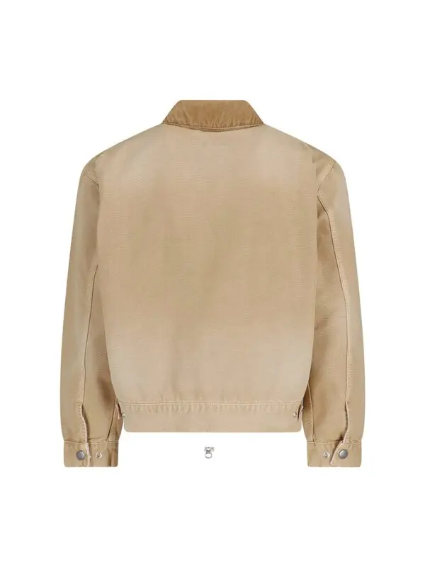 Carhartt Work In Progress Og Arcan" Organic Cotton Zip Jacket - Beige
