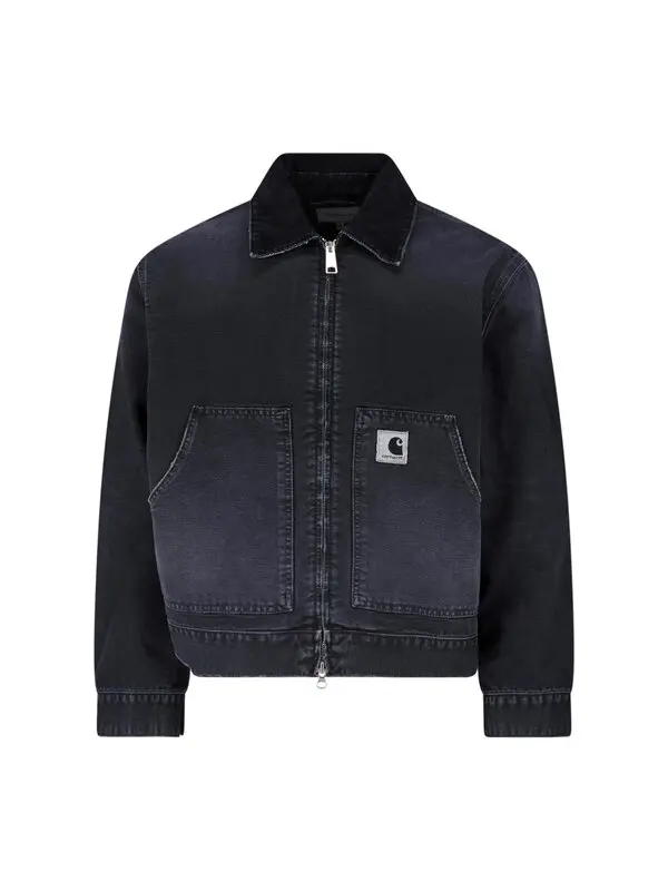 Carhartt Work In Progress Og Arcan" Organic Cotton Zip Jacket - Black
