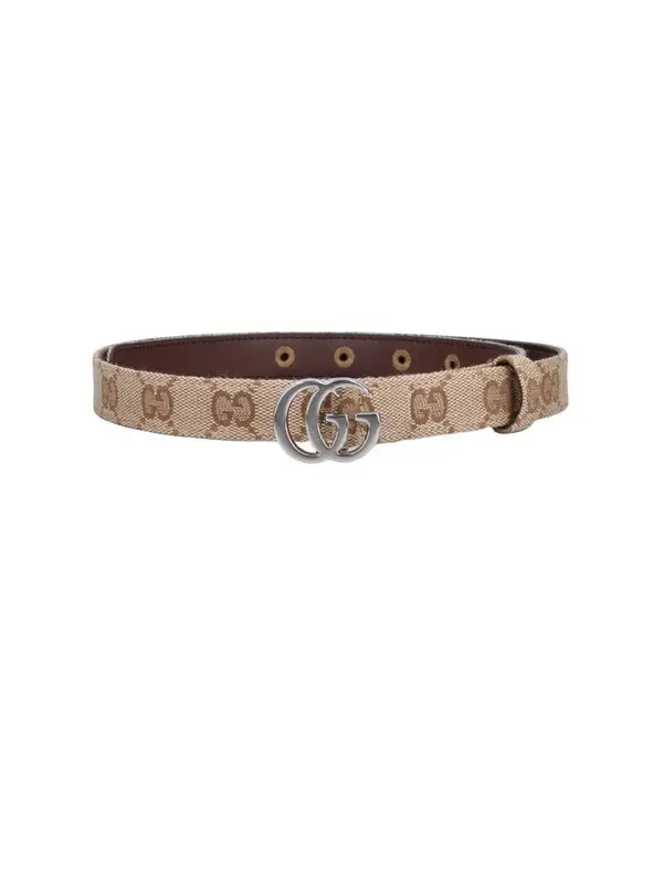 Gucci Gg Marmont Thin Belt - Beige