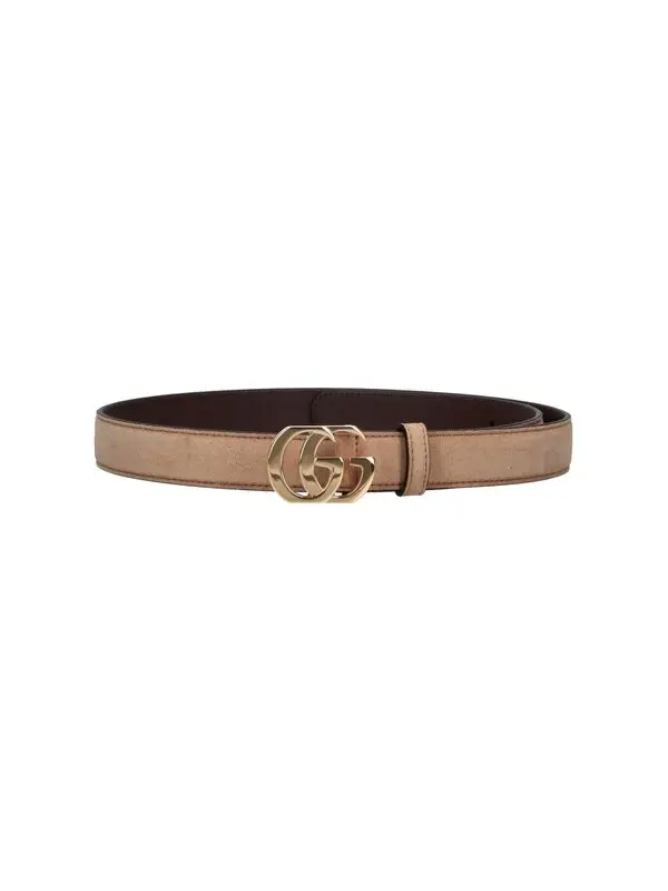 Gucci Gg Marmont Thin Belt - Beige