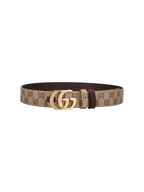 Gucci Reversible Gg Marmont Belt - Beige
