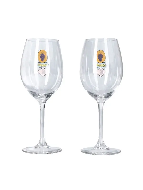Carhartt Work In Progress Set Of 2 Stacked Grapes Wine Glasses